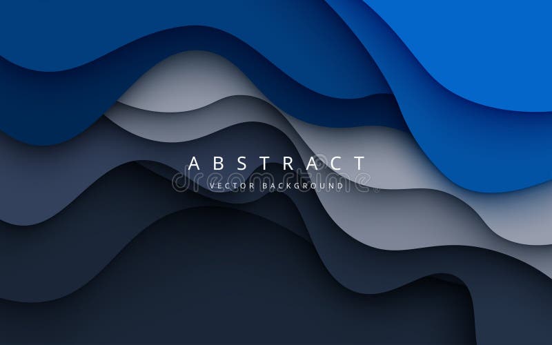 Multi Colored Abstract Blue Gray Papercut Overlap Layers Background ...