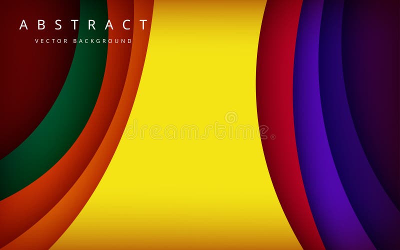 Multi Colored Abstract Colorful Gradient Papercut Overlap Layers ...