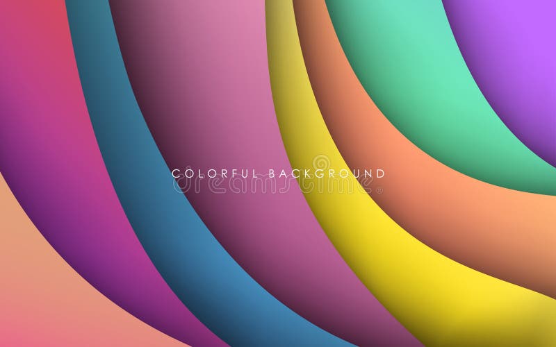 Multi Colored Abstract Colorful Soft Gradient Papercut Overlap Layers ...