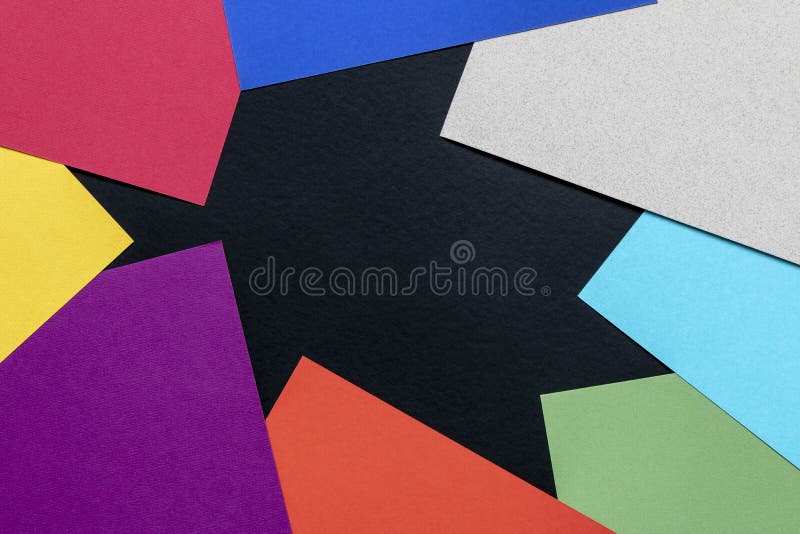 Multi-colored Abstract Geometric Background. Colored Sheets of Paper on ...