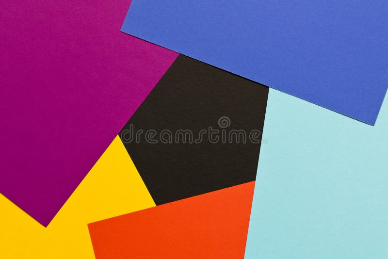 Multi-colored Abstract Geometric Background. Colored Sheets of Paper on ...