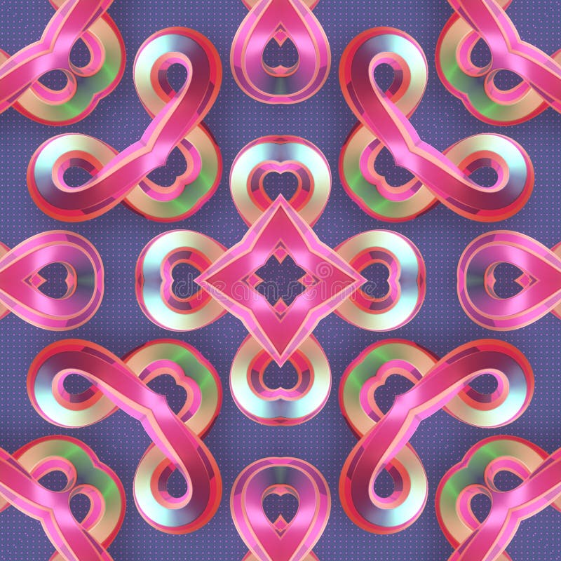 Multi Colored Abstract Magic Shape. Modern Optical Illusion Symbols. 3d ...