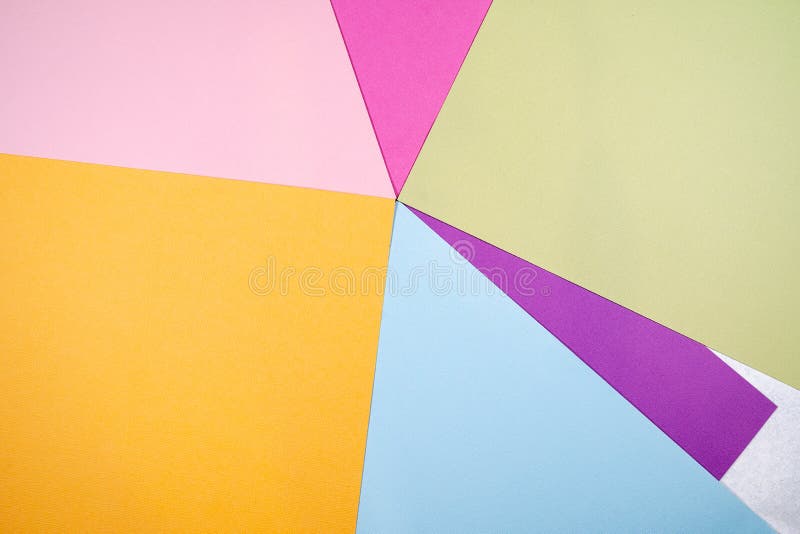 Multi Colored Abstract Paper of Pastel Colors Palette, with Geometric ...