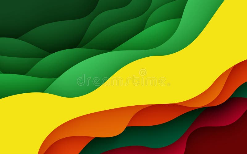 Multi Colored Abstract Red Orange Green Yellow Colorful Dynamic Wavy ...