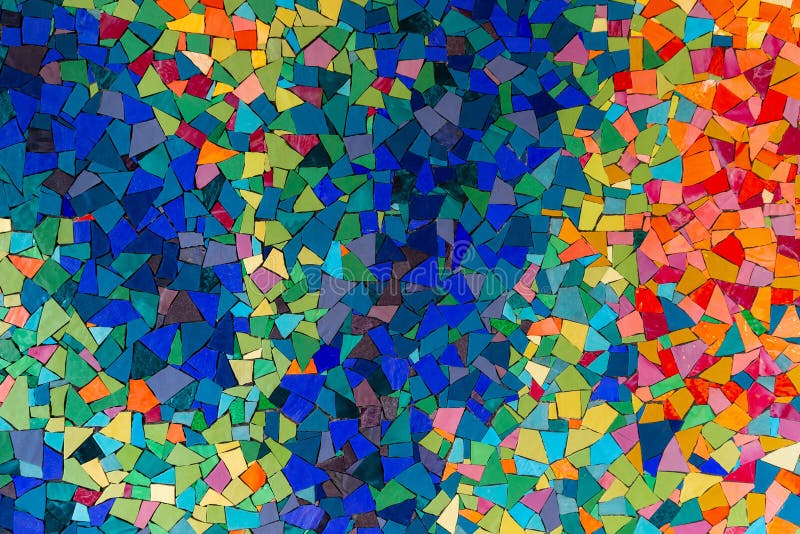 Multicolored Abstract Texture from Ceramic Triangle Colorful Pieces ...