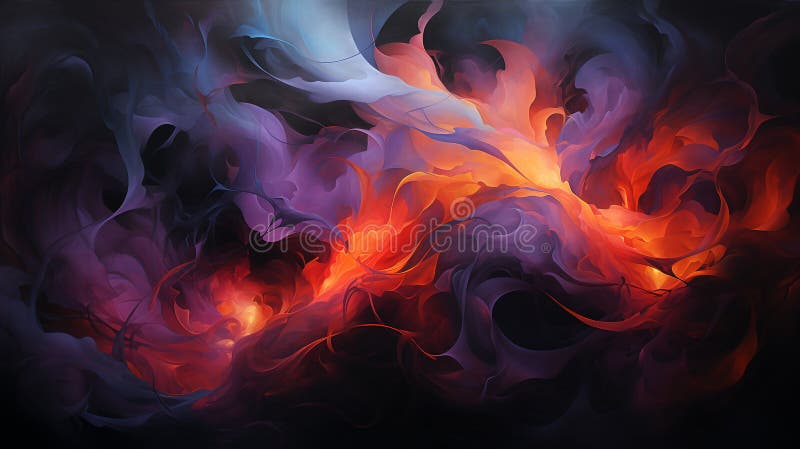 Multi-colored Abstraction on a Black Background Stock Photo - Image of ...