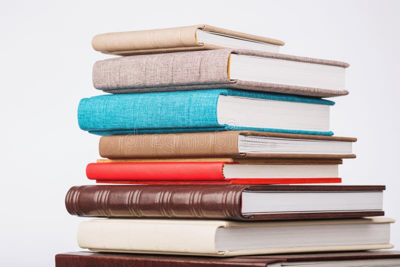 Multi-colored Albums of Different Sizes and Textures Stock Photo ...