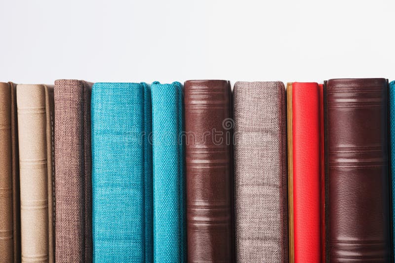Multi-colored Albums of Different Sizes and Textures Stock Photo ...