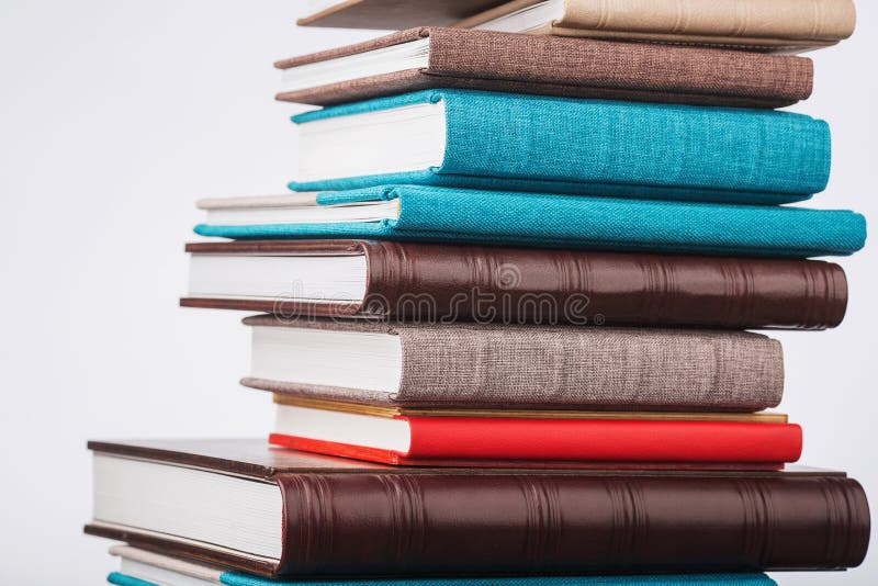 Multi-colored Albums of Different Sizes and Textures Stock Photo ...