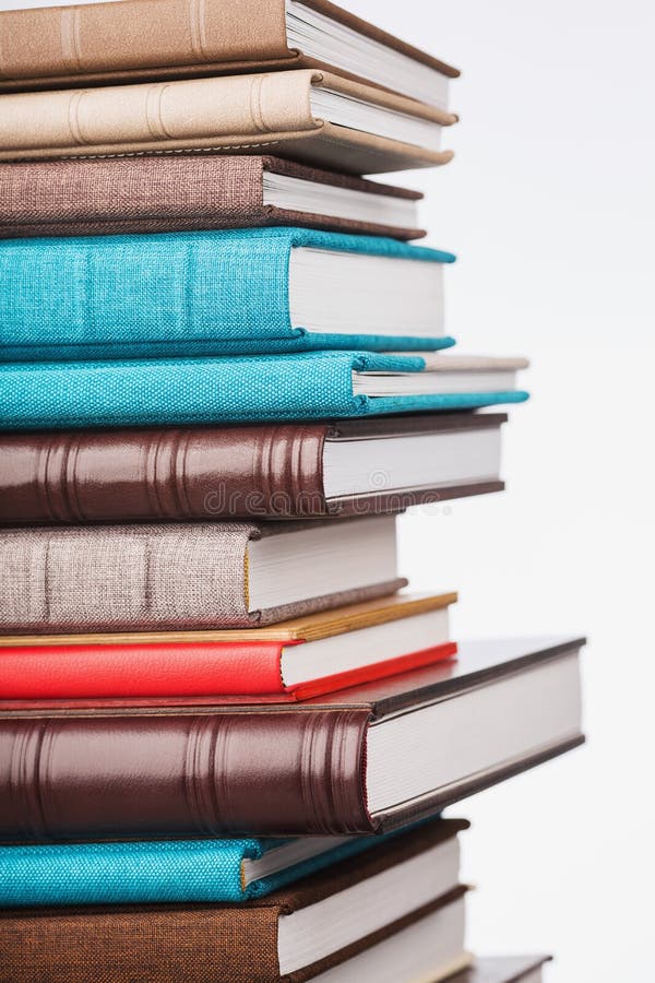 Multi-colored Albums of Different Sizes and Textures Stock Photo ...