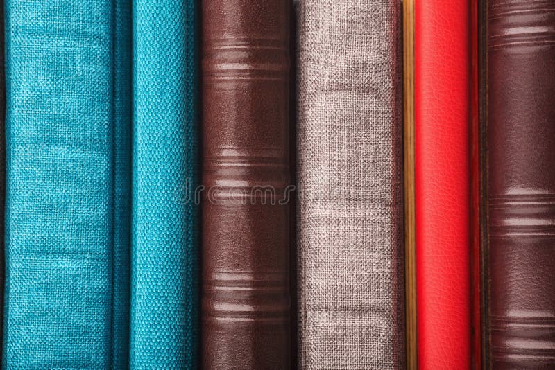 Multi-colored Albums of Different Sizes and Textures Stock Photo ...