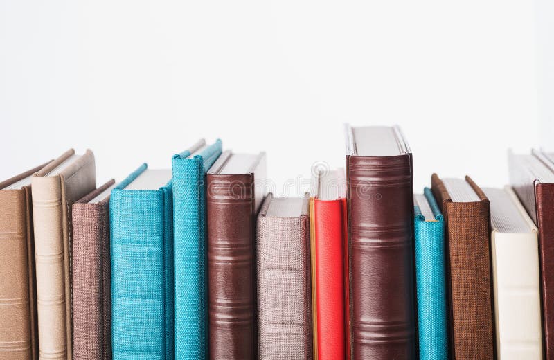 Multi-colored Albums of Different Sizes and Textures Stock Image ...