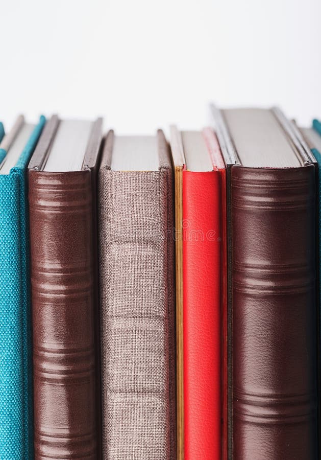 Multi-colored Albums of Different Sizes and Textures Stock Photo ...