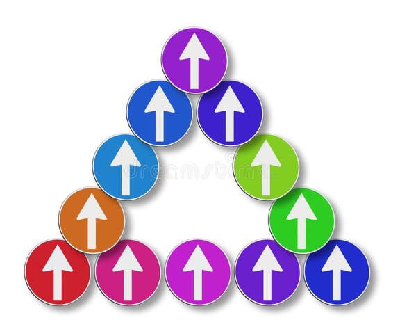 A Multi-colored Arrow Composed of Many Colored Arrows Stock ...