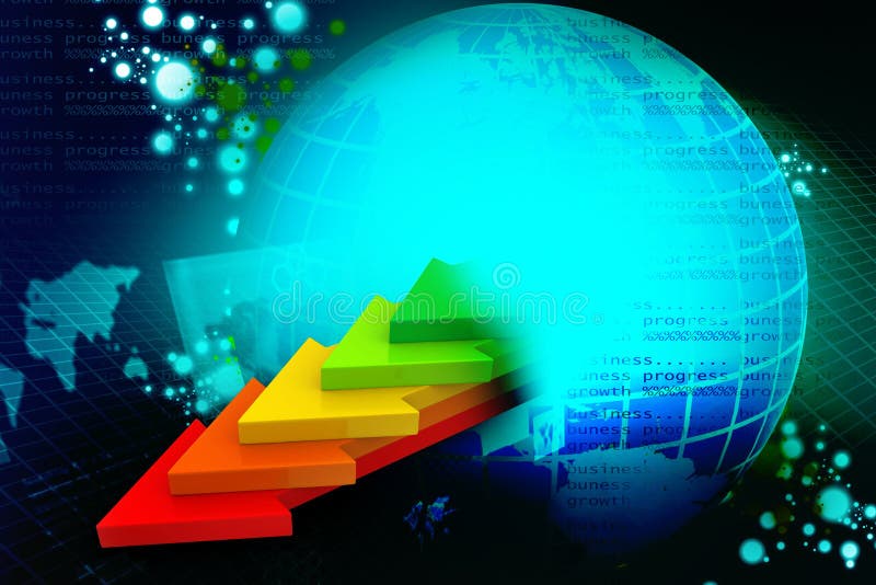 Multi colored arrow stock illustration. Illustration of icon - 42303196