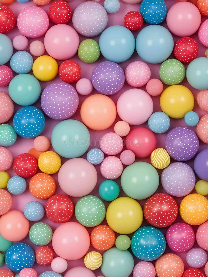 Multi-colored Balloons, Eggs, on a Light Background Generated with AI ...