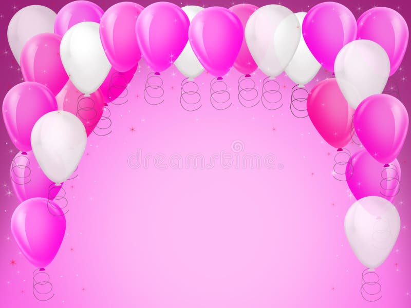 Multi-colored Balloons in the Form of an Arch on a Purple Delicate ...
