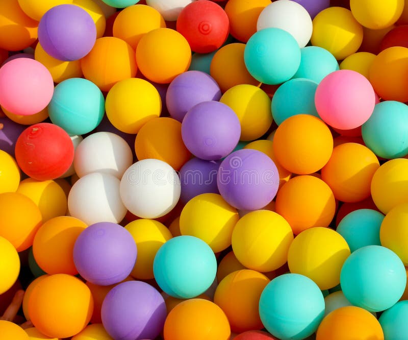 Multi-colored Balls in a Children`s Attraction Stock Image - Image of ...