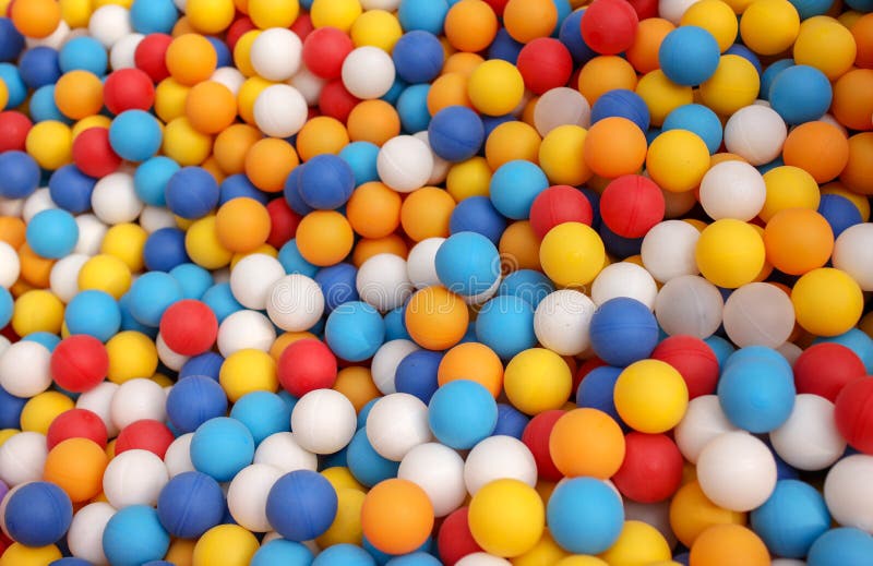 Multi-colored Balls in a Children`s Attraction Stock Photo - Image of ...