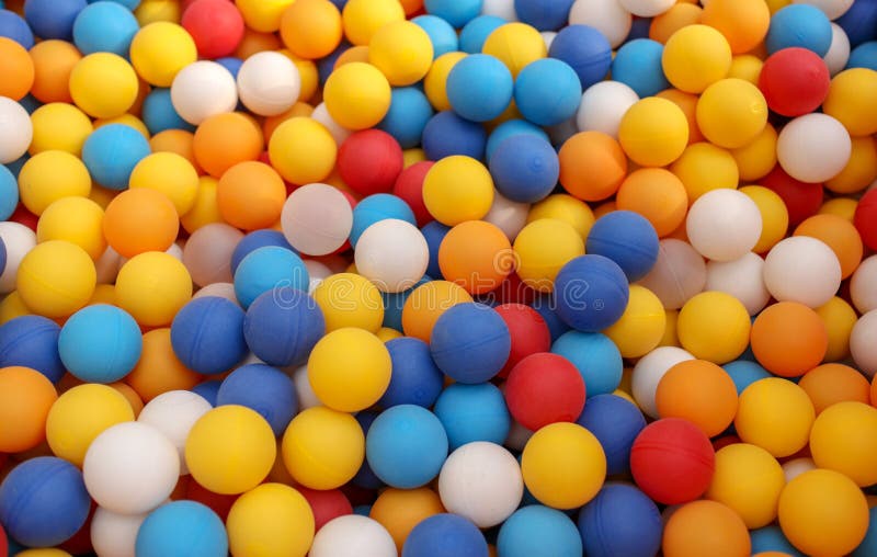 Multi-colored Balls in a Children`s Attraction Stock Image - Image of ...