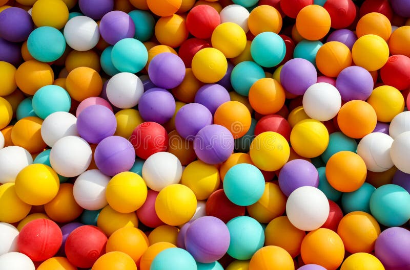 Multi-colored Balls in a Children`s Attraction Stock Photo - Image of ...