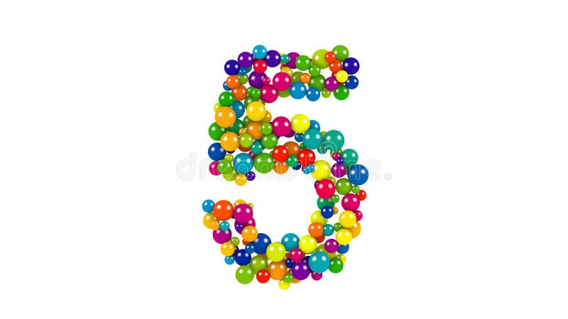 Multi-colored Balls in the Shape of Number Four Stock Footage - Video ...