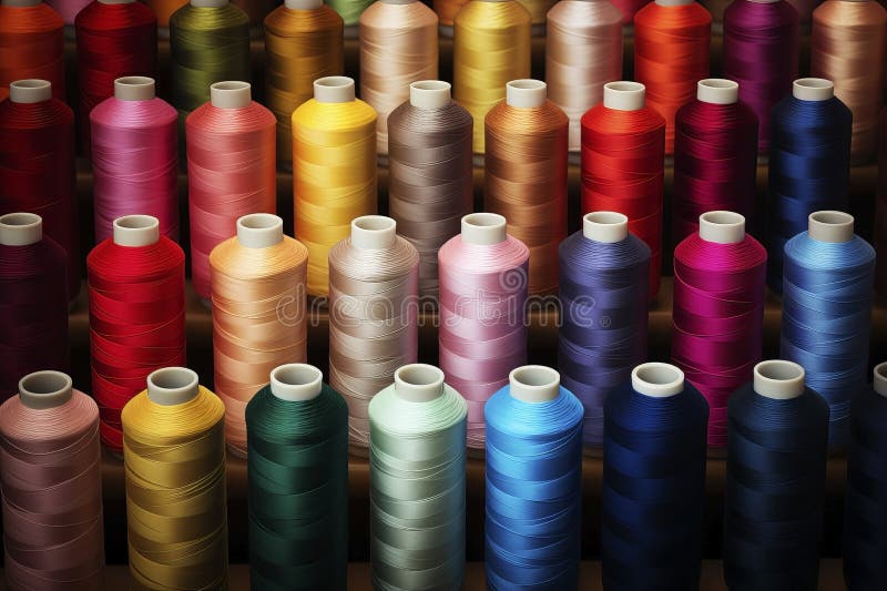 Multi-colored Balls of Thread. Generative AI Stock Illustration ...