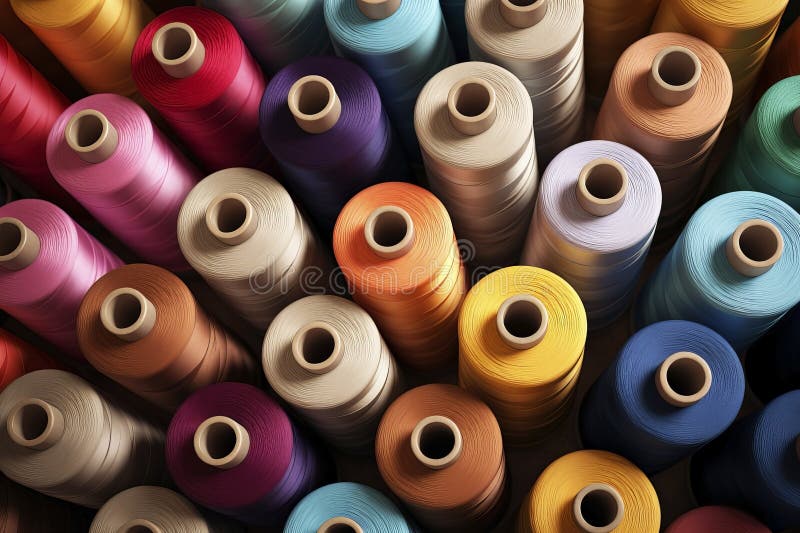 Multi-colored Balls of Thread. Generative AI Stock Image - Image of ...