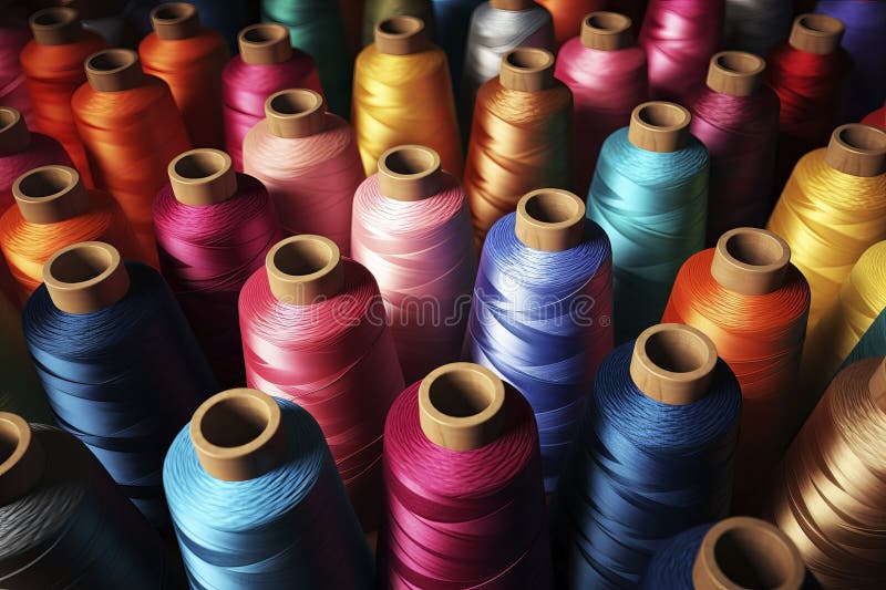 Multi-colored Balls of Thread. Generative AI Stock Illustration ...