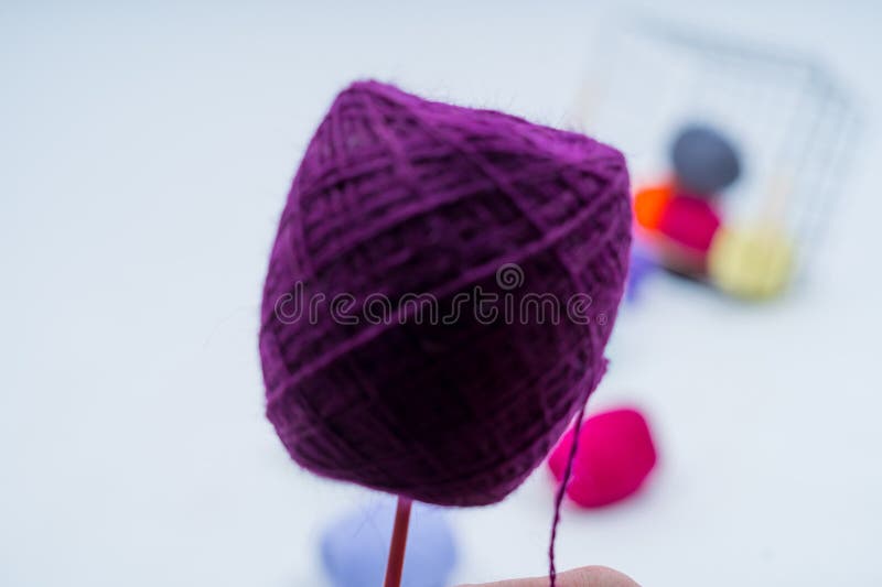 Multi-colored Balls of Thread. Stock Image - Image of warm, magenta ...