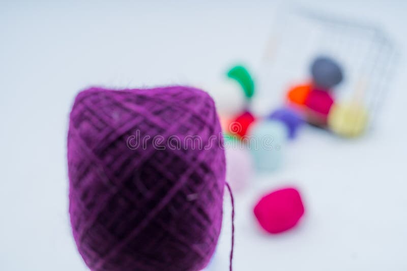 Multi-colored Balls of Thread. Stock Photo - Image of circle, warm ...
