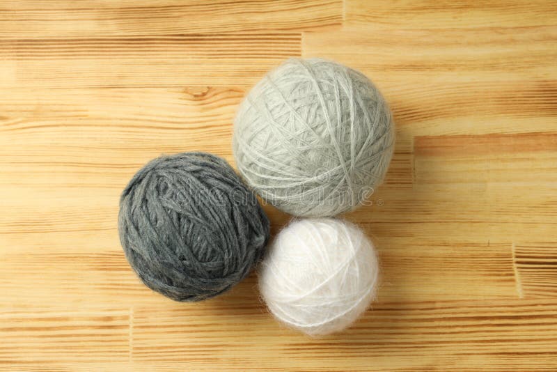 Multi Colored Balls Yarn Light Wooden Background Stock Photos - Free ...