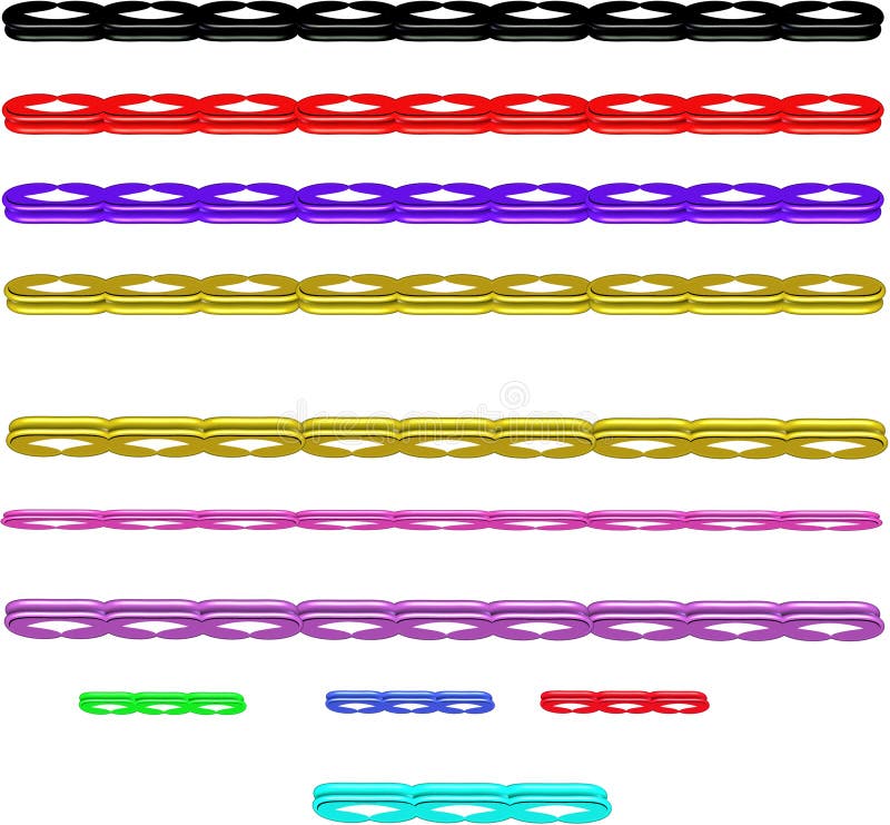 Line Art Elements In Black On White Stock Illustration - Illustration ...