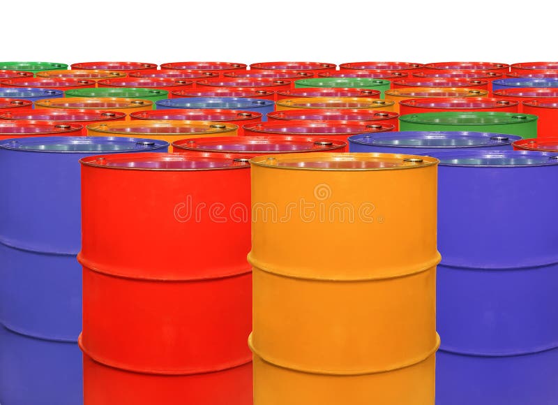 Multi-colored Barrel of Red Color Isolated on a White Stock Image ...