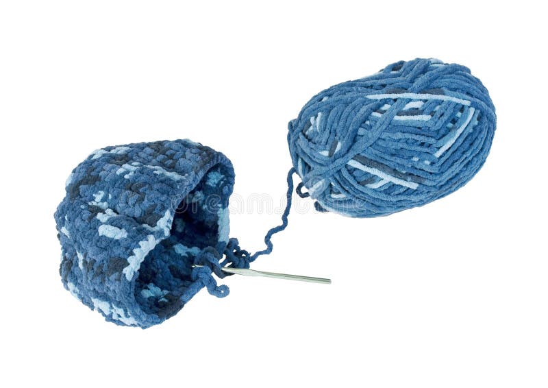 Multi Colored Blue Yarn Crocheting Hat Stock Photos - Free & Royalty ...