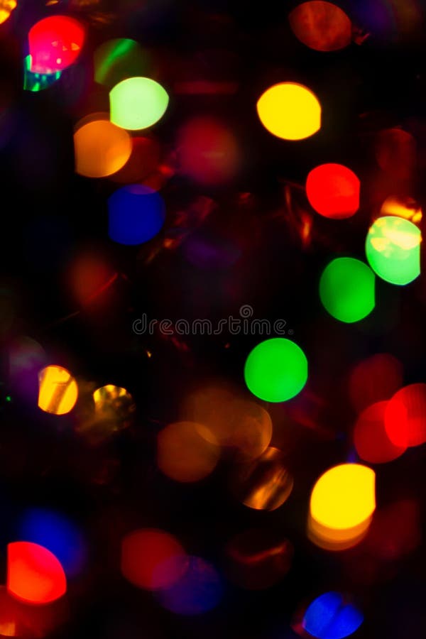 Multi-colored Bokeh on a Black Background New Stock Photo - Image of ...