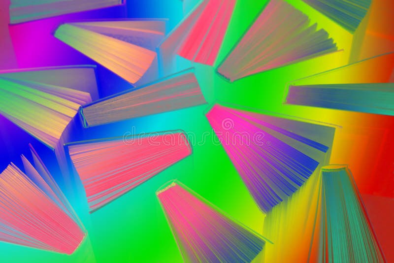 Multi colored books image stock photo. Image of information - 261631532