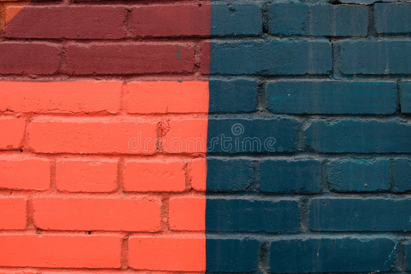 Multi-colored Brick Surface. Stock Photo - Image of colored, cement ...