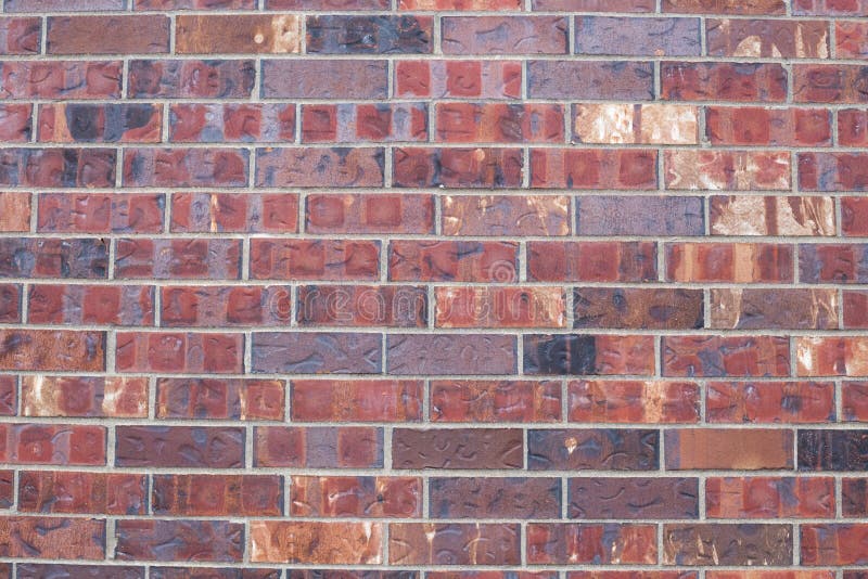 Multi-colored Brick Wall with Additional Pattern Stock Image - Image of ...