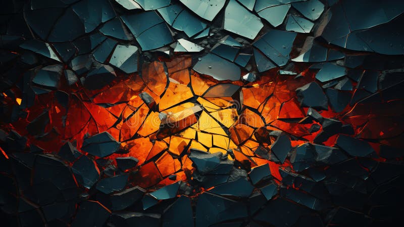 Multi Colored Broken Exploded Glass Shattered Creative Background AI ...