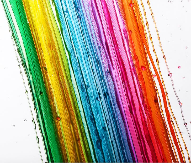 Multi-colored Brush Strokes Stock Illustration - Illustration of ...