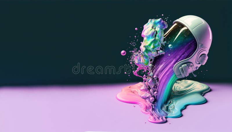 A Multi-colored and Bubbling Alien Liquid Flows Out of the Astronaut S ...