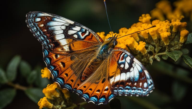 Multi Colored Butterfly Wing in Close Up Macro Generated by AI Stock ...