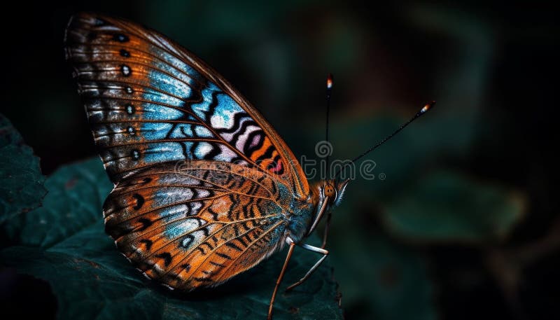 Multi Colored Butterfly Wing, Fragile Beauty in Nature Generated by AI ...