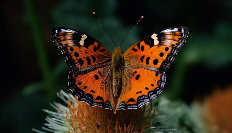Multi Colored Butterfly Wing Showcases Vibrant Beauty in Nature ...