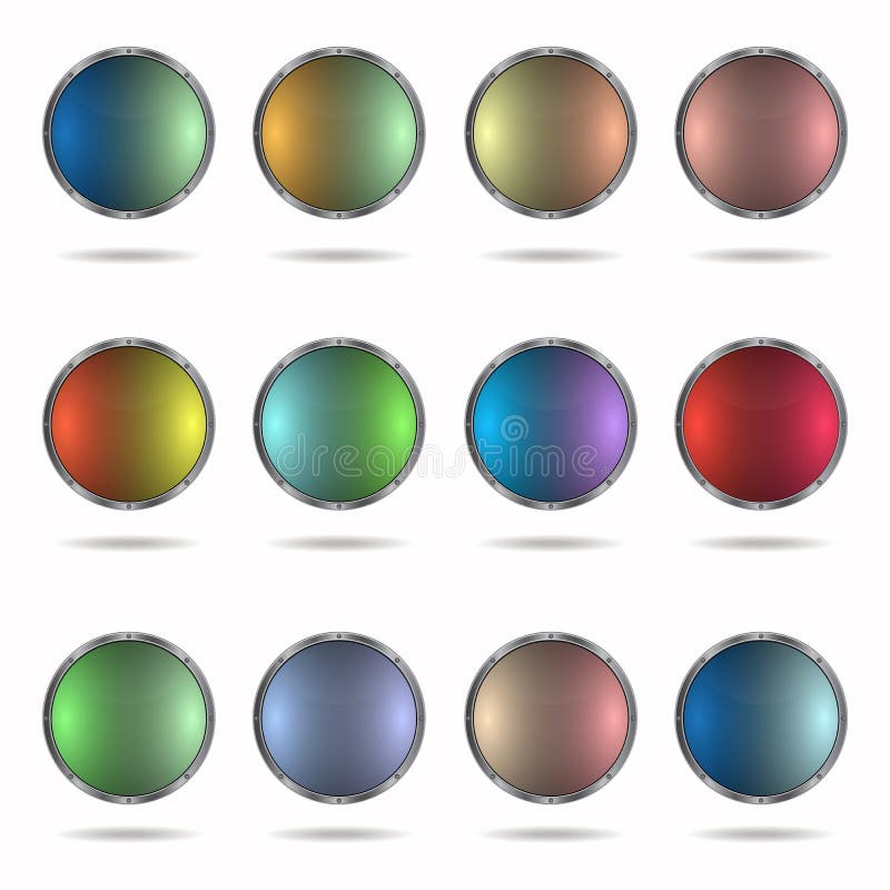 Multi-colored buttons stock vector. Illustration of neon - 42890963