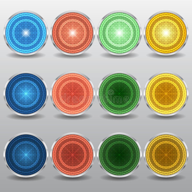 Multi-colored buttons stock vector. Illustration of design - 40089405