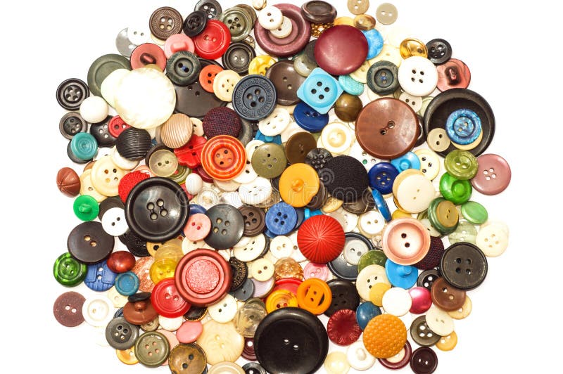 Multi-colored buttons stock illustration. Illustration of bronze - 33318362