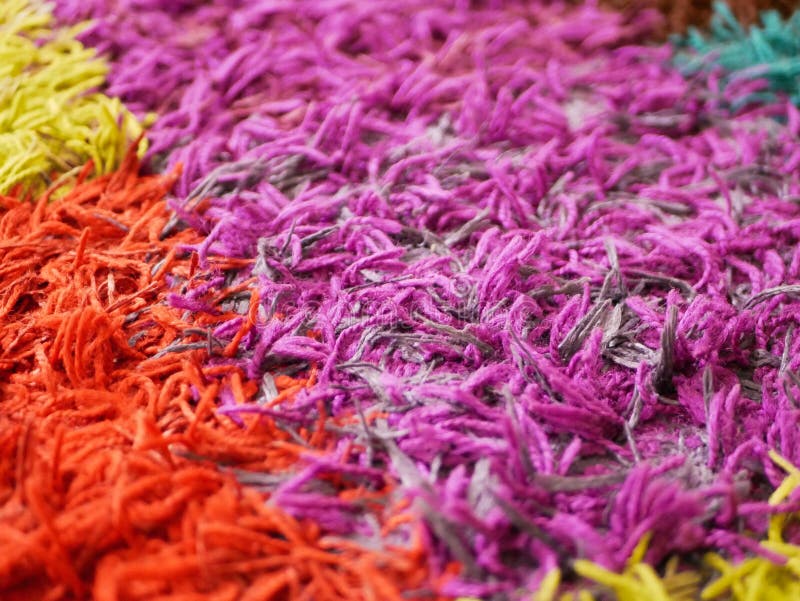 Multi-colored Carpet Close-up. Fleecy Carpet Stock Photo - Image of ...