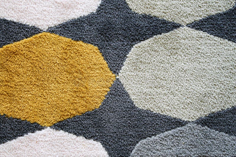 Multi-colored Carpet with Geometric Shapes. Bedside Carpet Stock Photo ...